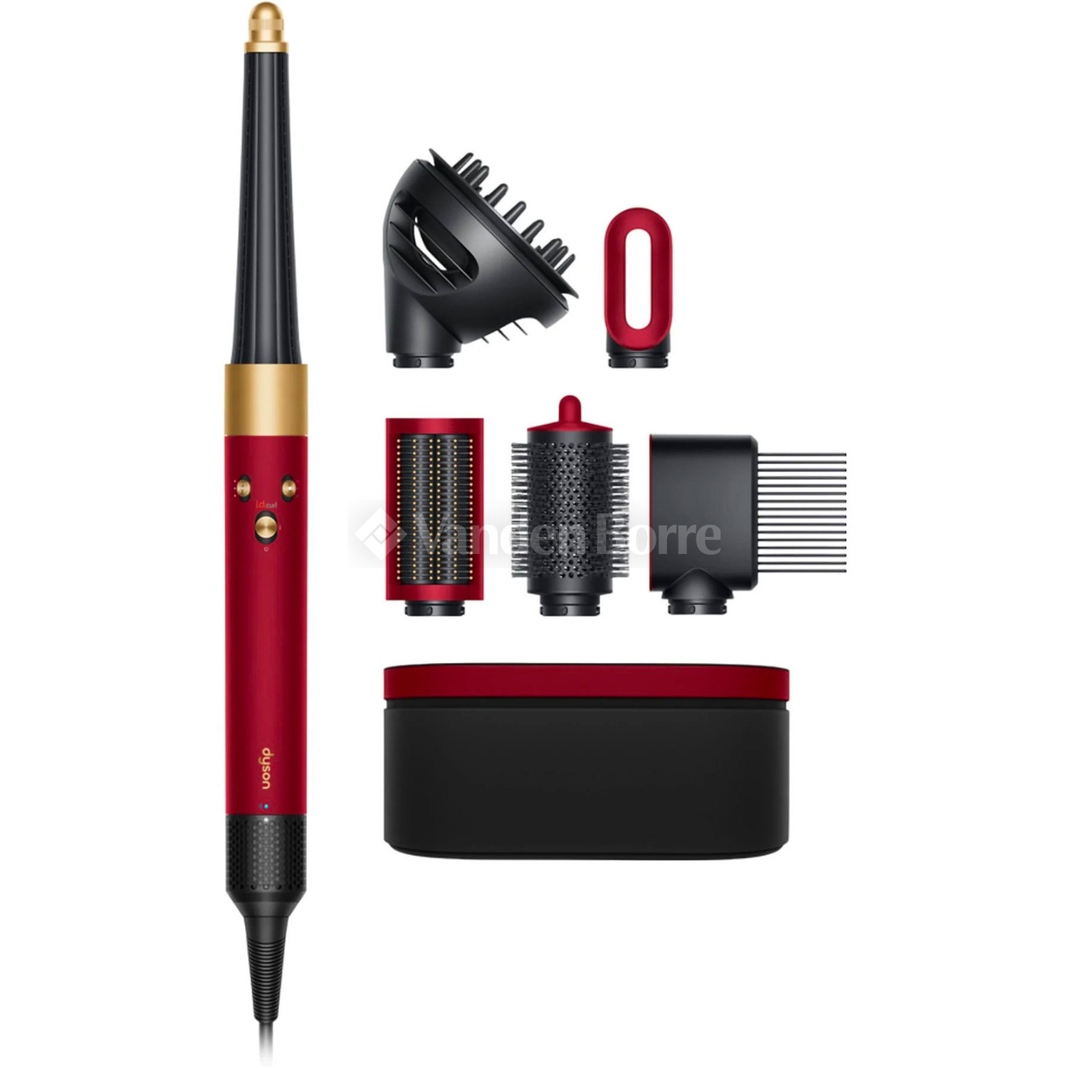DYSON AIRWRAP ID CURLY+COILY RED VELVET/GOLD - KRULTANG | Vanden Borre