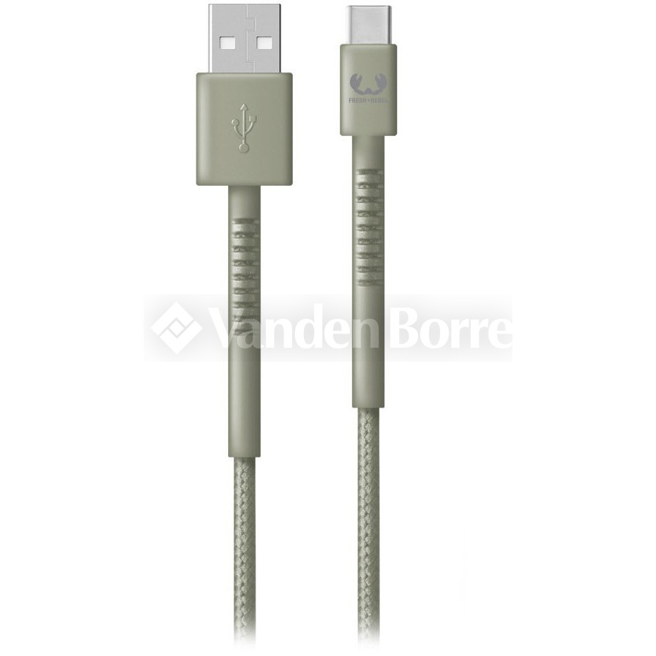 FRESH 'N REBEL USB - USB-C CABLE 2M DRIED GREEN | Vanden Borre