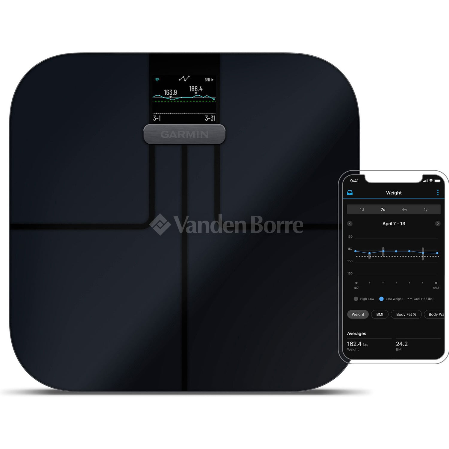 GARMIN SCALE S2 BLACK - PERSONENWEEGSCHAAL | Vanden Borre