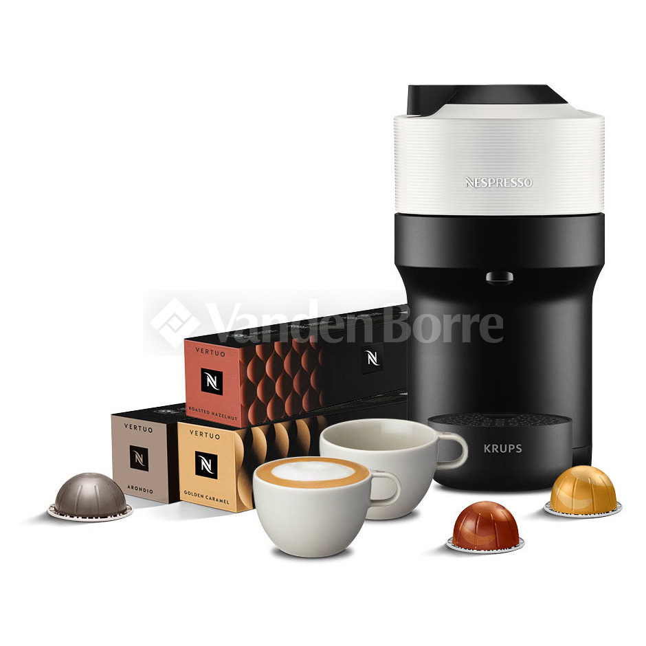 KRUPS Nespresso Vertuo Pop + 30 capsules + 2 tasses cappuccino | Vanden ...