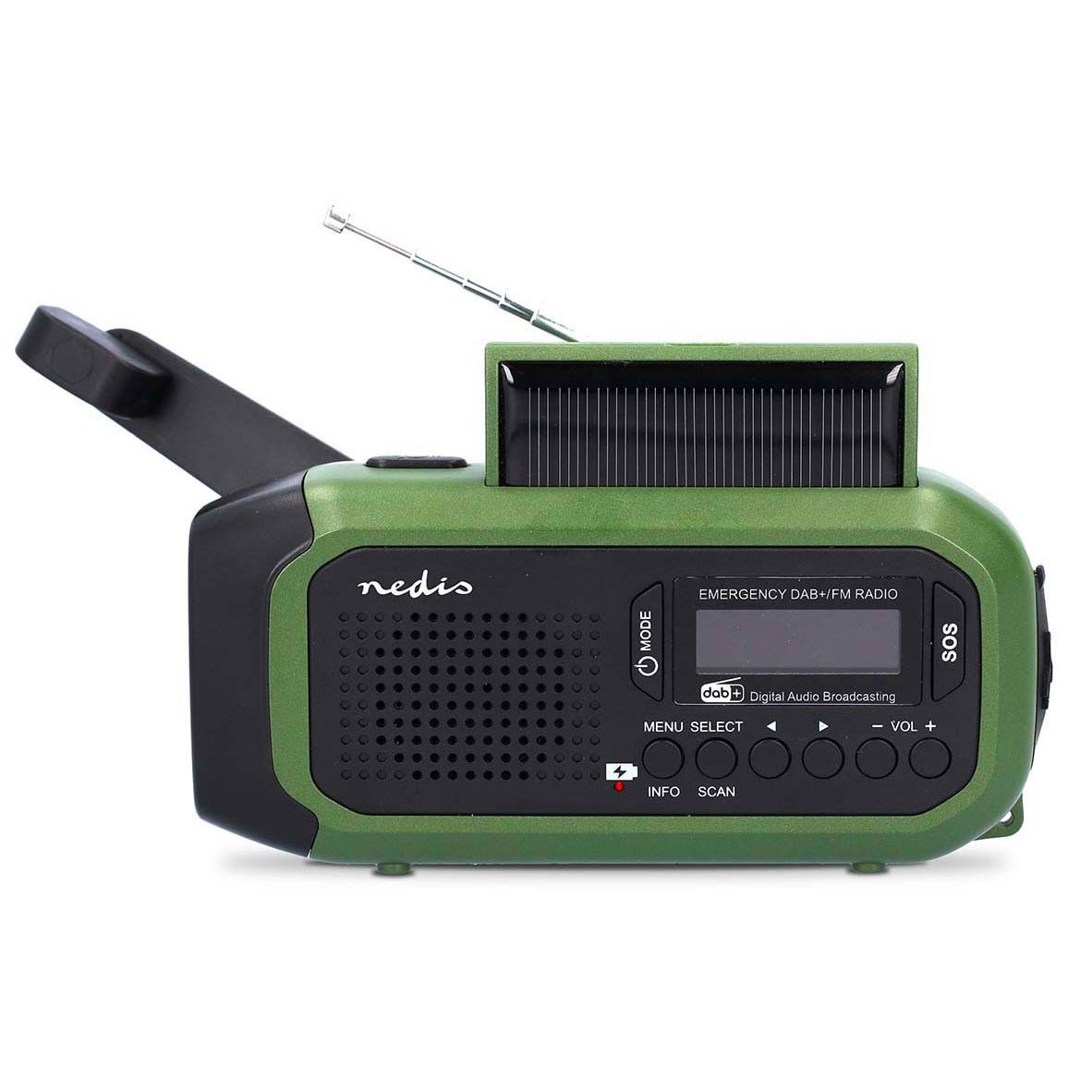NEDIS DAB+/FM NOODRADIO RDDBCR 2000GN - RADIO | Vanden Borre