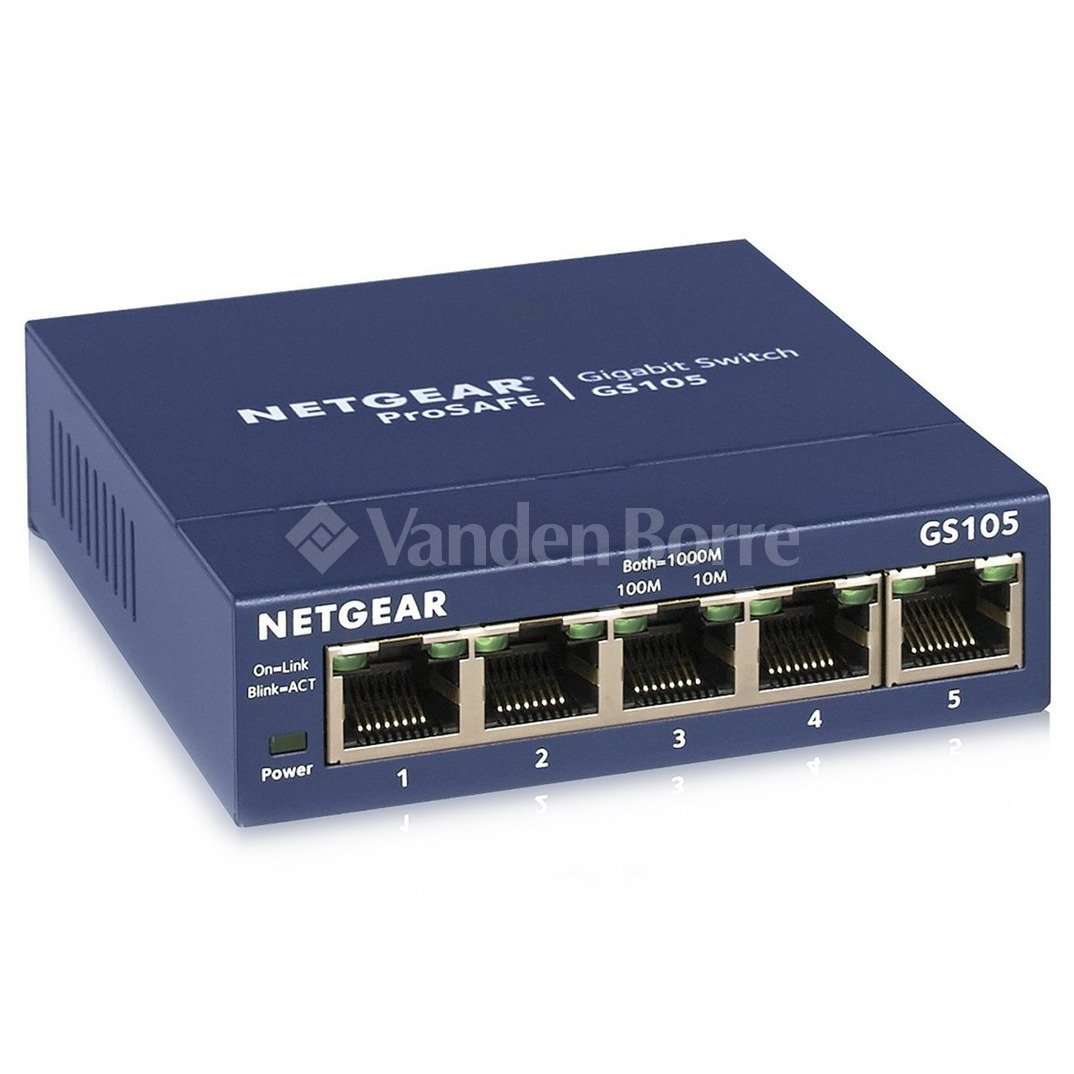NETGEAR 5-PORT GIGABIT SWITCH HUB GS105 - NETWERKSWITCH | Vanden Borre