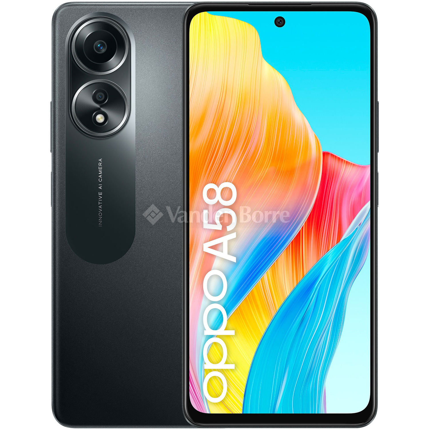 OPPO A58 128GB GLOWING BLACK - SMARTPHONE | Vanden Borre