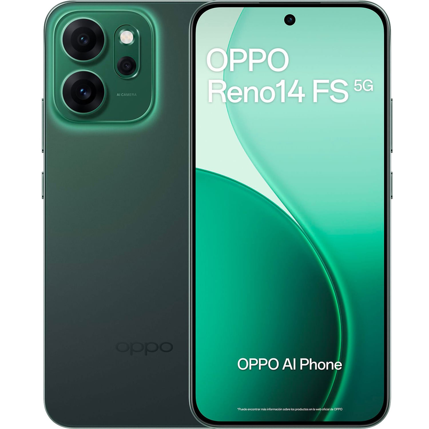 OPPO RENO14 FS 5G 12/512GB LUMINOUS GREEN - SMARTPHONE | Vanden Borre