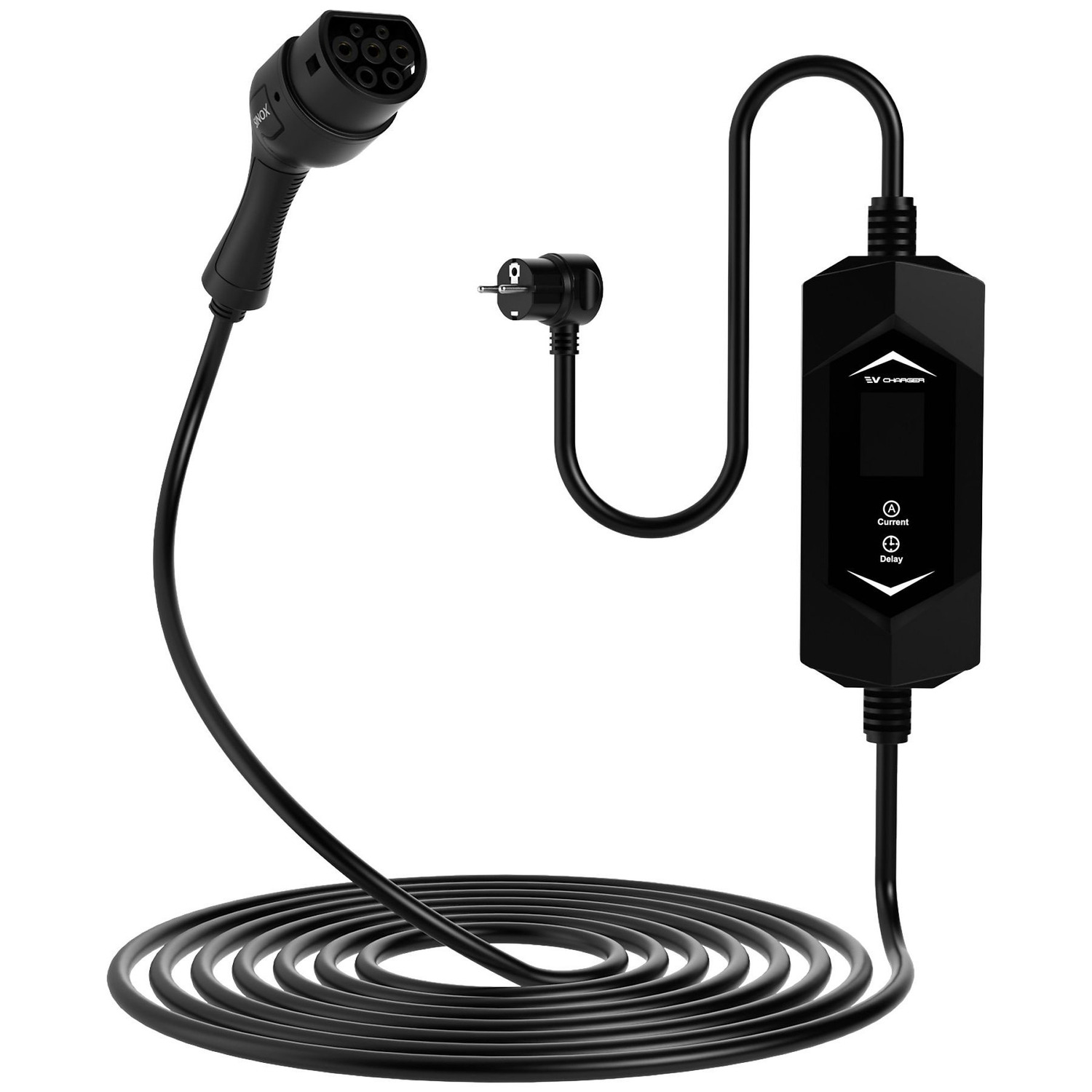 CÂBLE VOITURE ÉLECTRIQUE SINOX EVCABLE 230V-TYPE2 16A 5M | Vanden Borre
