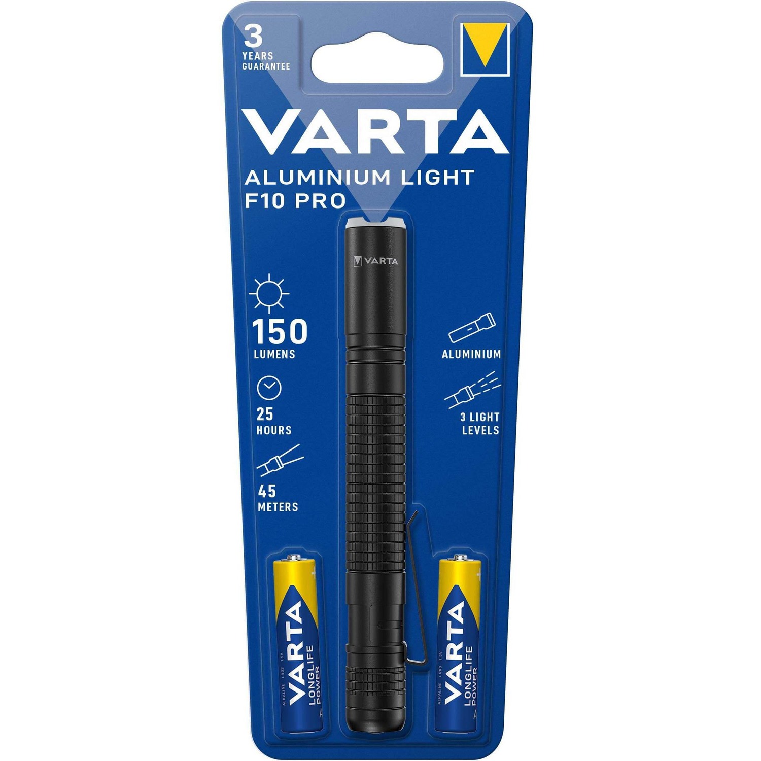 LAMPE TORCHE VARTA LIGHT F10 PRO ALUMINIUM | Vanden Borre